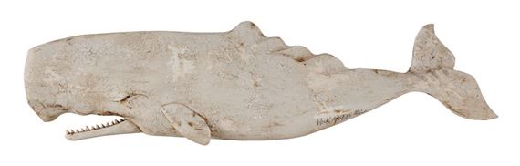 Wick Ahrens | Carved and painted wooden Moby Dick plaque | MutualArt