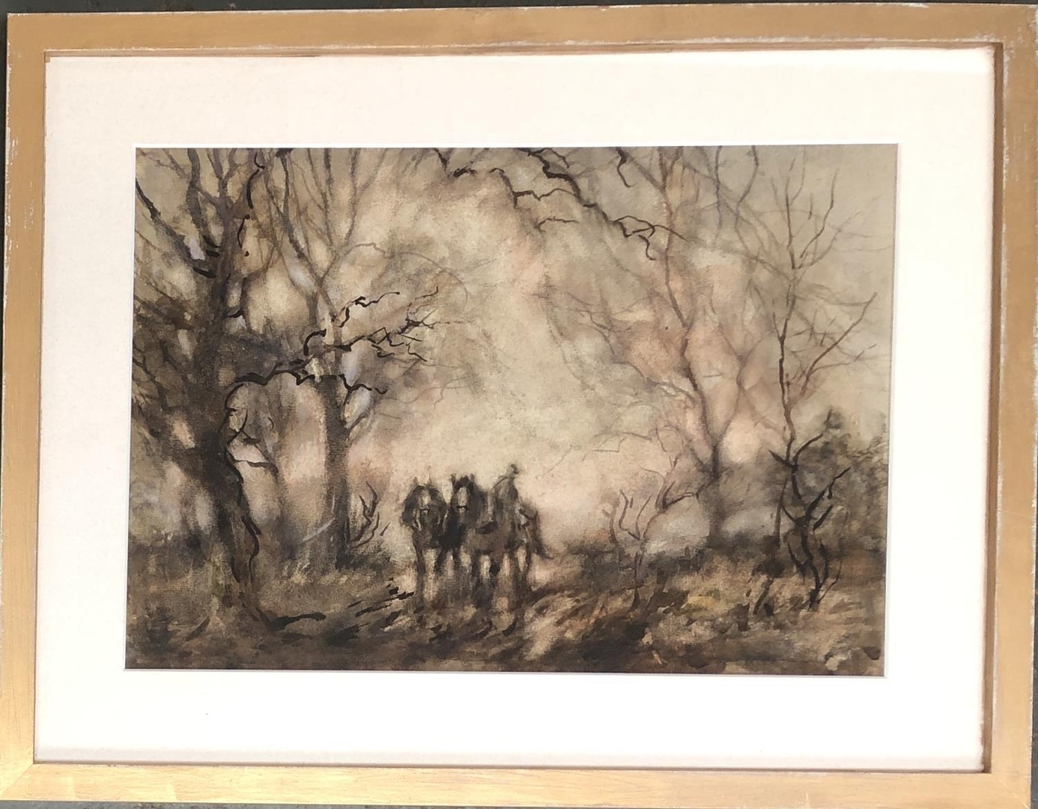 George Leon Little | of two horses in woodland | MutualArt