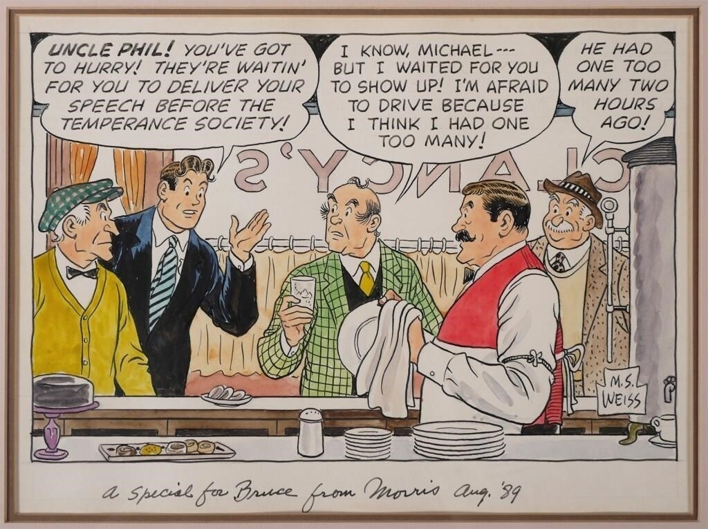 Morris S. Weiss | MICKEY FINN ORIGINAL CARTOON ART | MutualArt