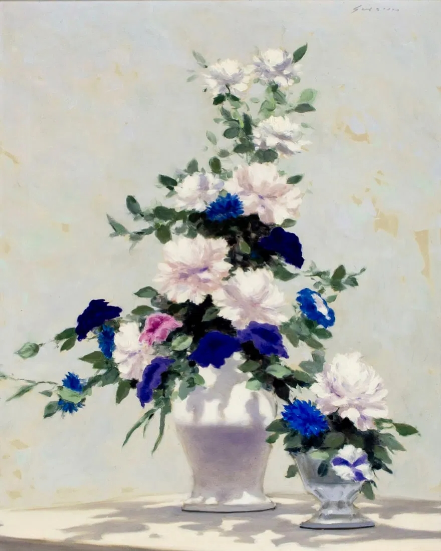 André Gisson | Still Life with Vases of Flowers | MutualArt