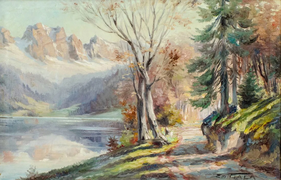 Emil Fiala | Mountain Lake Landscape | MutualArt