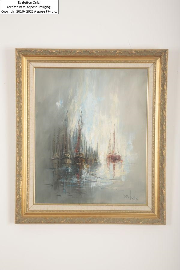 Ben Maile | Fishing boats at anchor | MutualArt