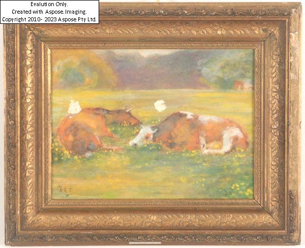 Mildred Anne Butler | Recumbent cattle in a Summer meadow | MutualArt