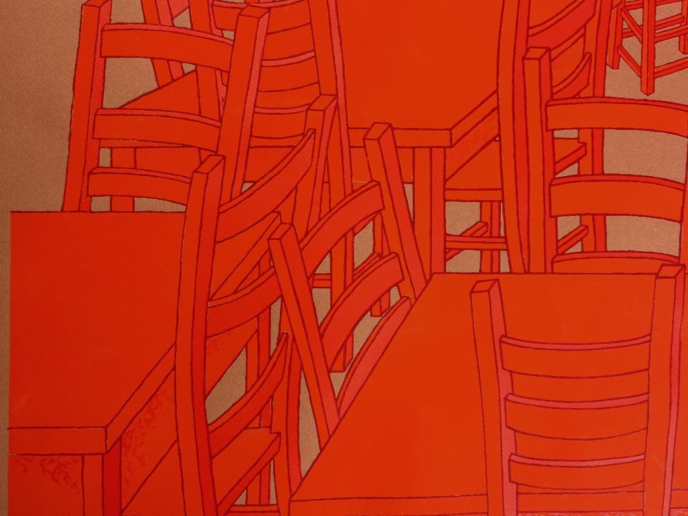 Judith Shahn | Red Table and Chairs | MutualArt