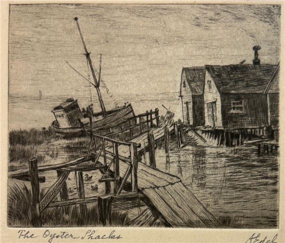 Albert Edel | The Oyster Shacks | MutualArt