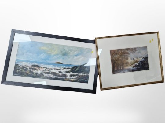 Robert Turnbull | Robert Turnbull : Bamburgh Castle village in winter ...