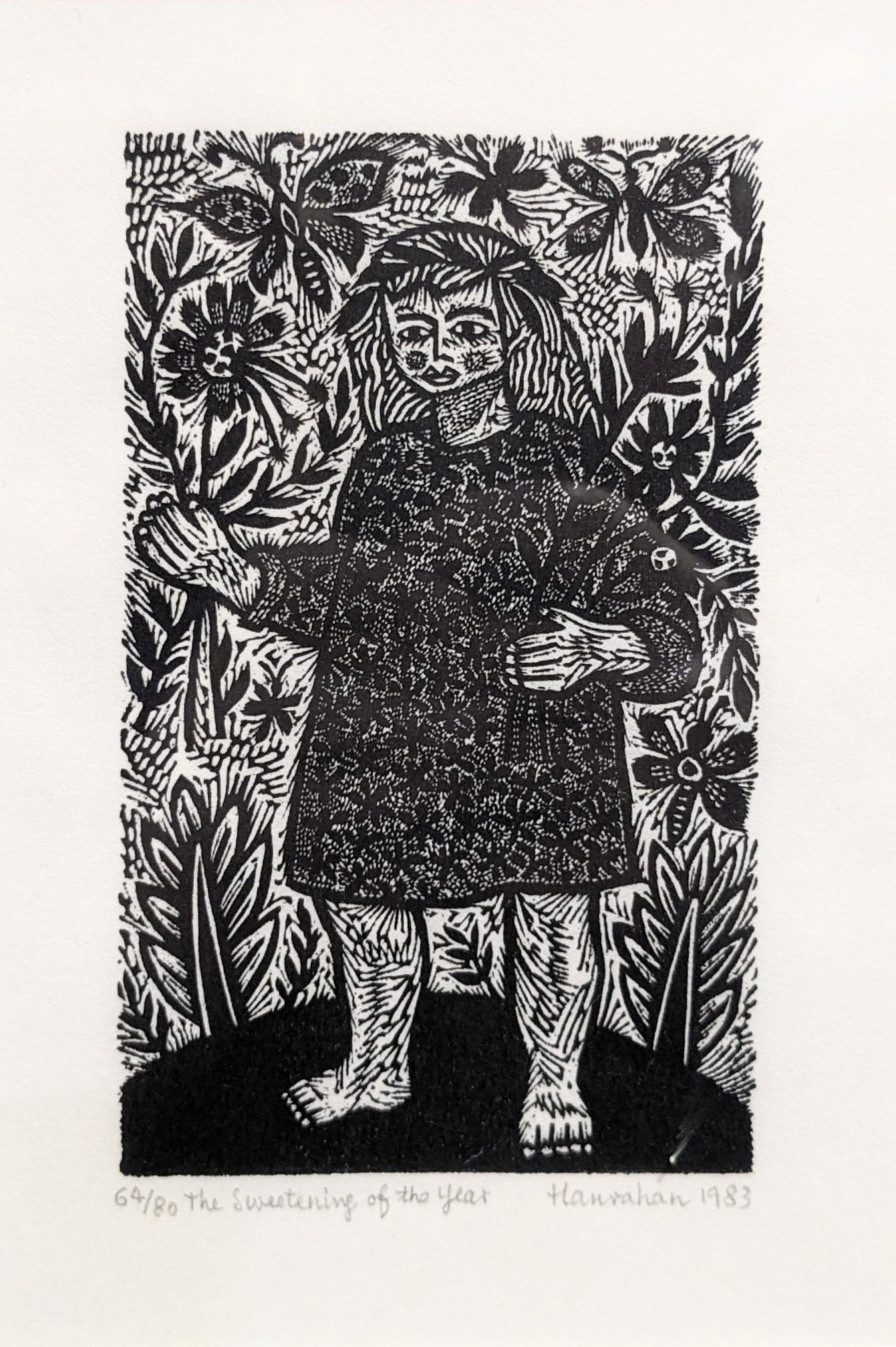 Barbara Hanrahan | Girl with a Cat (1988) | MutualArt