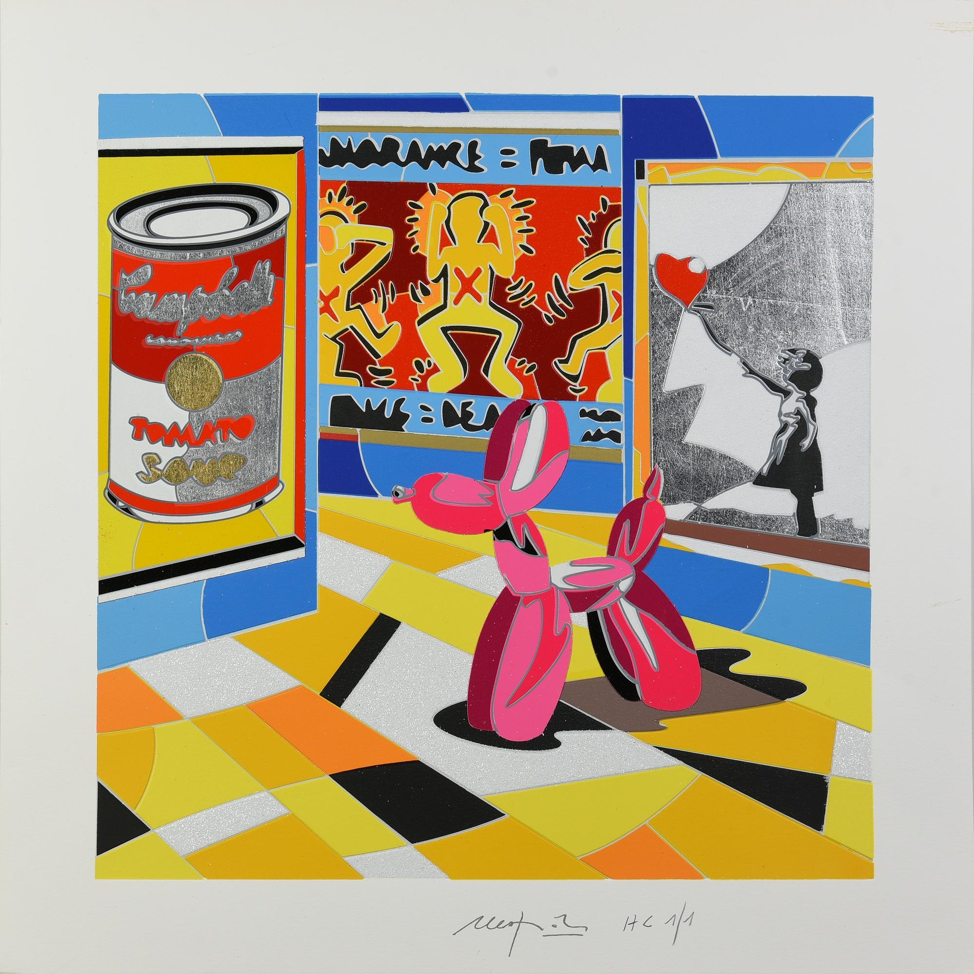 Ugo Nespolo | Ugo Nespolo (1941) ALL THE HYPE serigrafia polimaterica ...