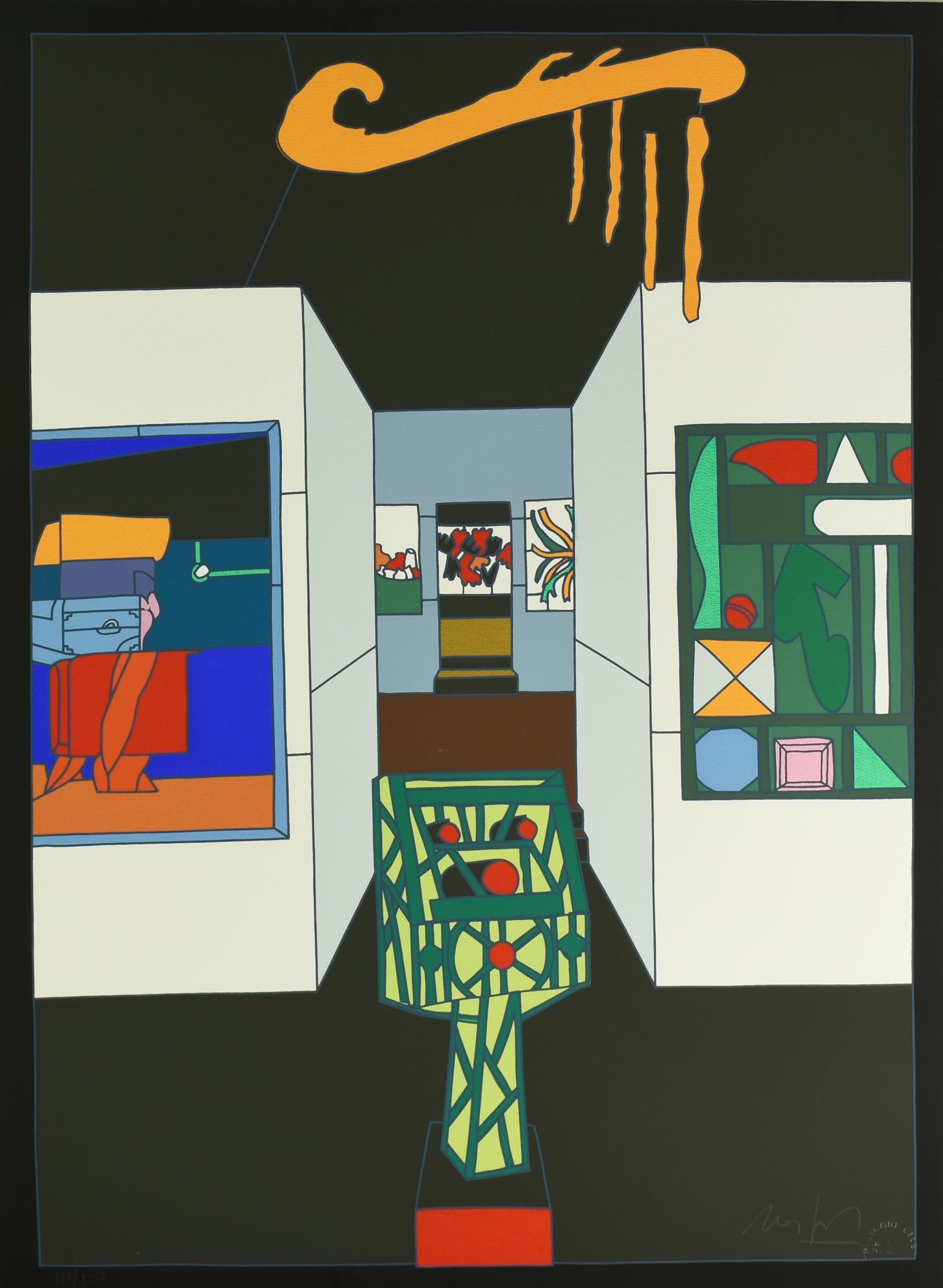 Ugo Nespolo | AL MUSEO D'ARTE CONTEMPORANEA serigrafia | MutualArt