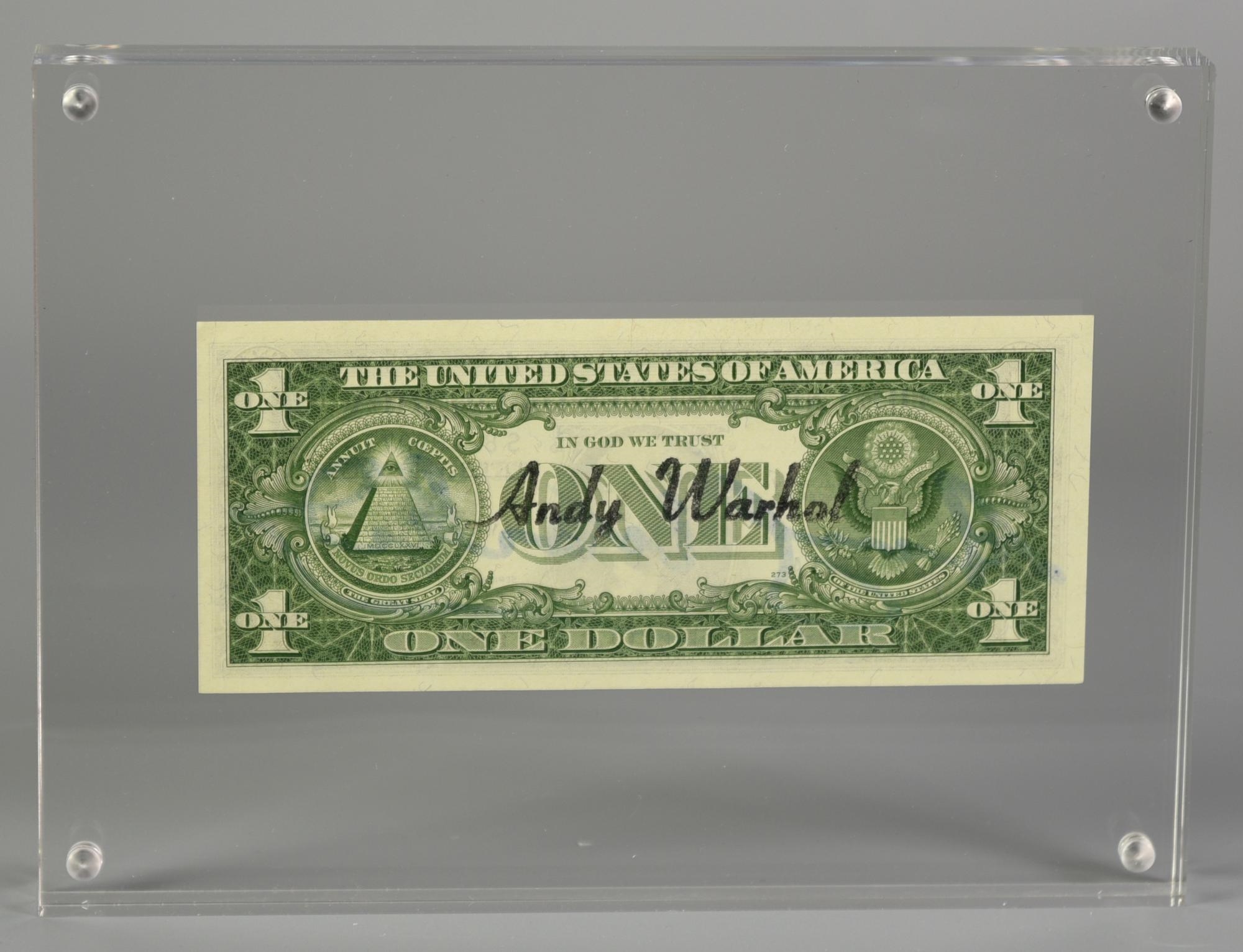 Andy Warhol | Andy Warhol ONE DOLLAR BILL (George Washington) intervento su banconota | MutualArt