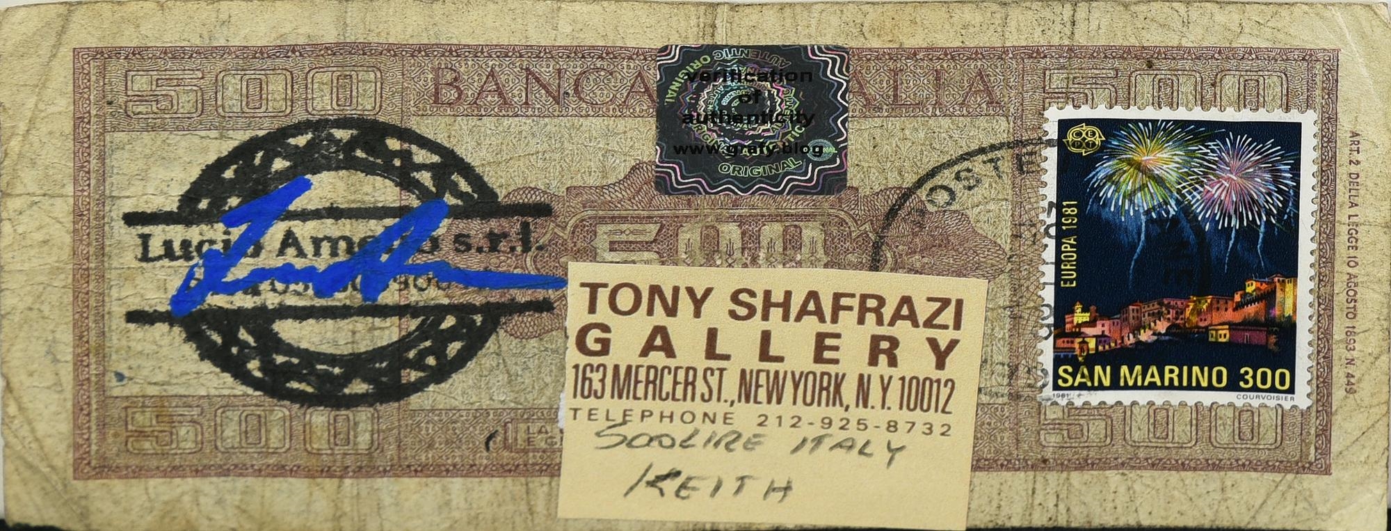 Keith Haring | Keith Haring (1958 - 1990) CINQUECENTO LIRE intervento su banconota (1981 ...