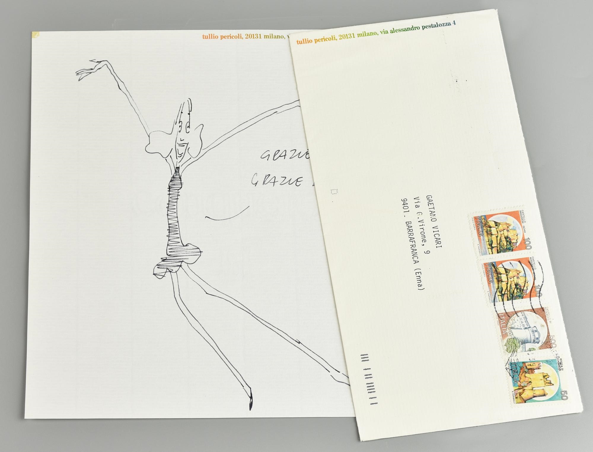 Tullio Pericoli | Tullio Pericoli BALLERINA china su carta, cm 21x21 ...