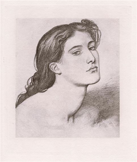 Dante Gabriel Rossetti | Study of a Female Head (1883) | MutualArt