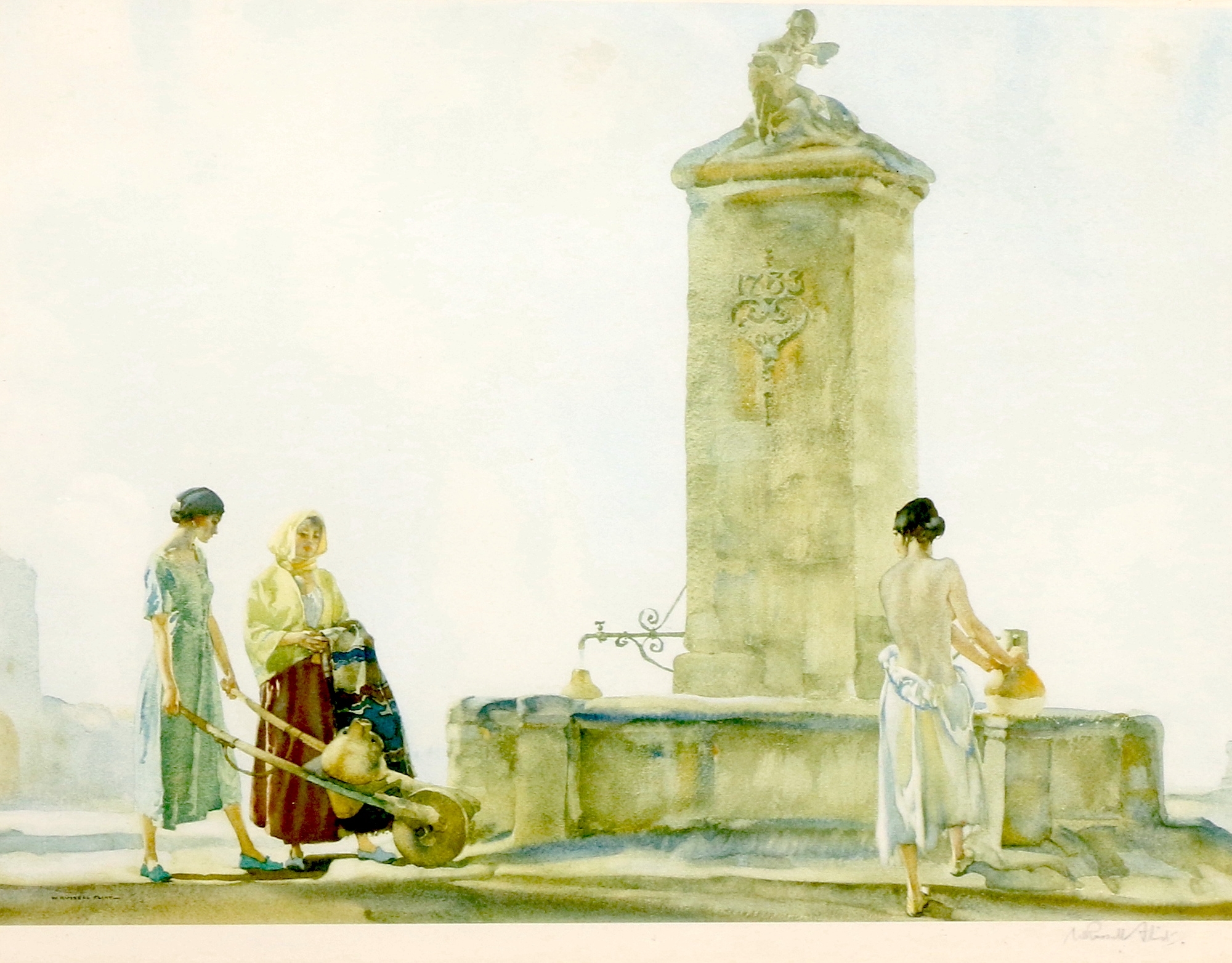 William Russell Flint | Lydia on the Sands | MutualArt