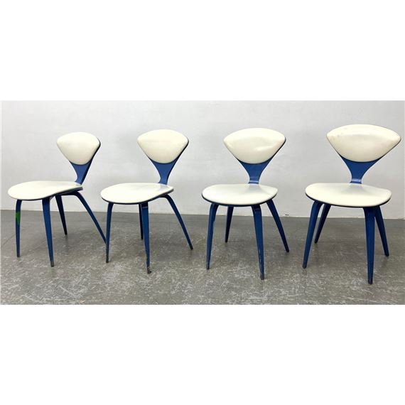Norman Cherner | Set 4 NORMAN CHERNER Plycraft Chairs | MutualArt