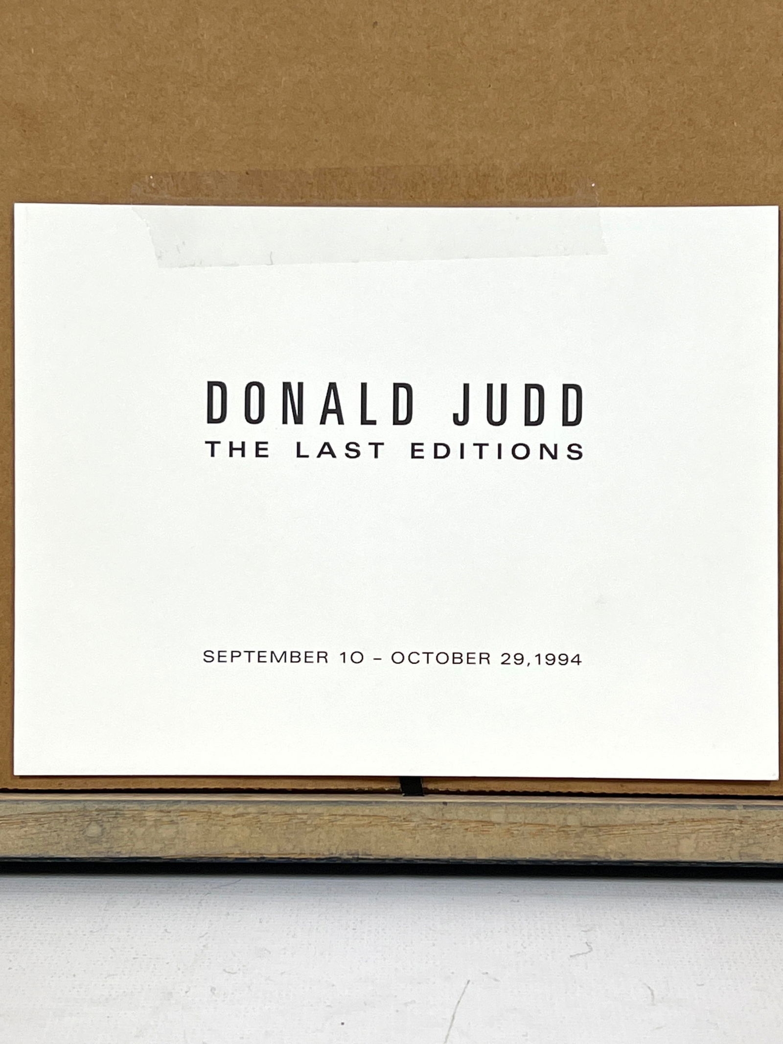 Donald Judd | 4 DONALD JUDD Lithographs on Vellum. Marked on back from ...