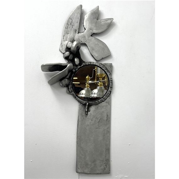 Don Drumm | Brutalist Don Drumm style Modernist Wall Mirror. Sculptural ...