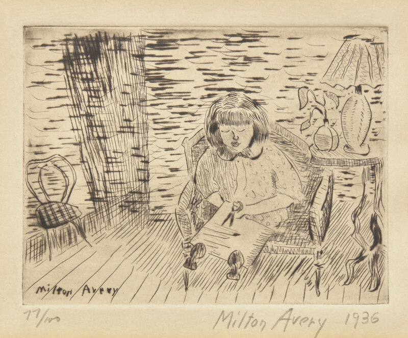Milton Avery | Sketcher (1950) | MutualArt