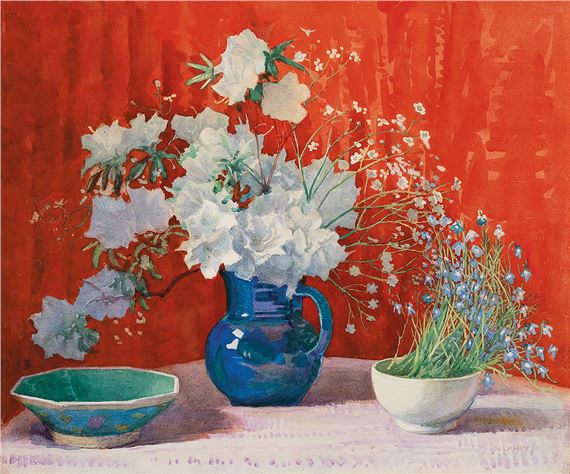 Vida Lahey | Vermillion and Blue (1932) | MutualArt