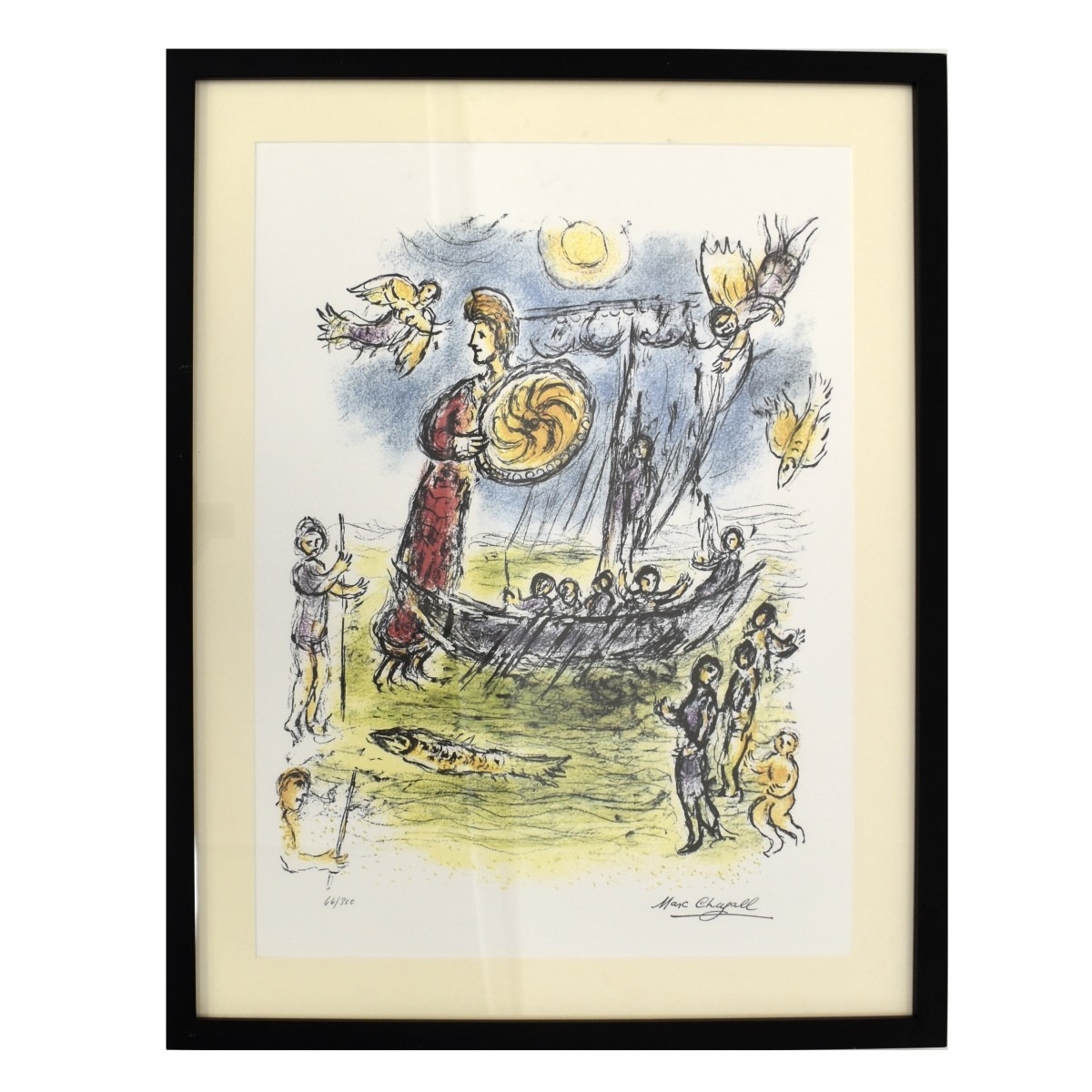 Marc Chagall | The Odyssey-Athena Guides Telemachus Boat | MutualArt