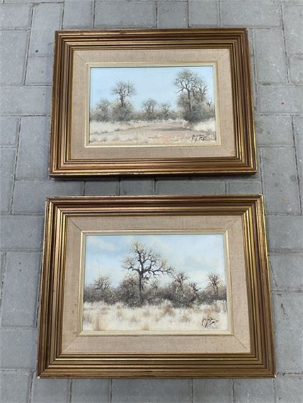 Nico Coetzee | TWO FRAMED PAINTINGS BY NICO COETZEE | MutualArt
