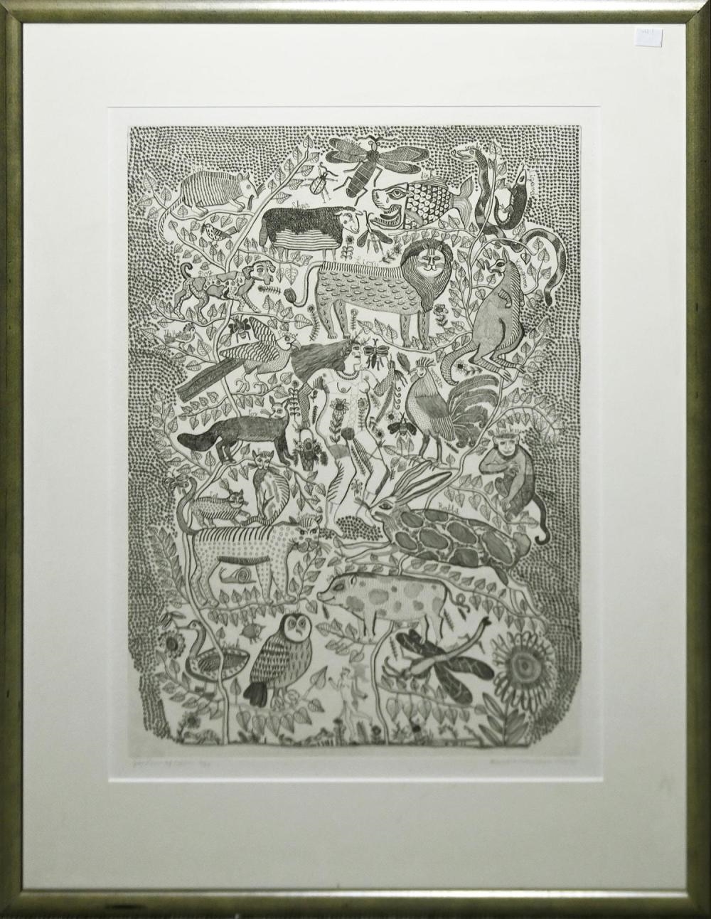 Barbara Hanrahan | Girl with a Cat (1988) | MutualArt