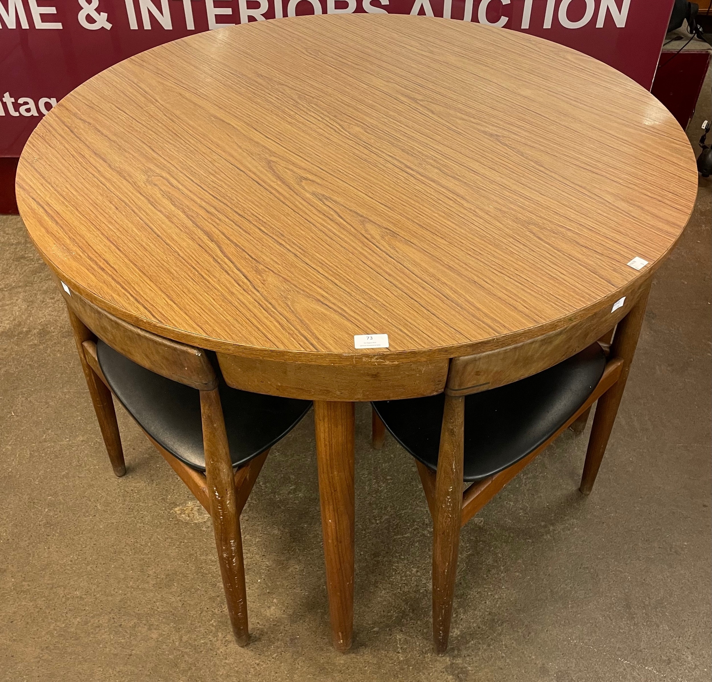 Hans Olsen | A Danish Frem Rojle teak and rosewood effect Roundette ...