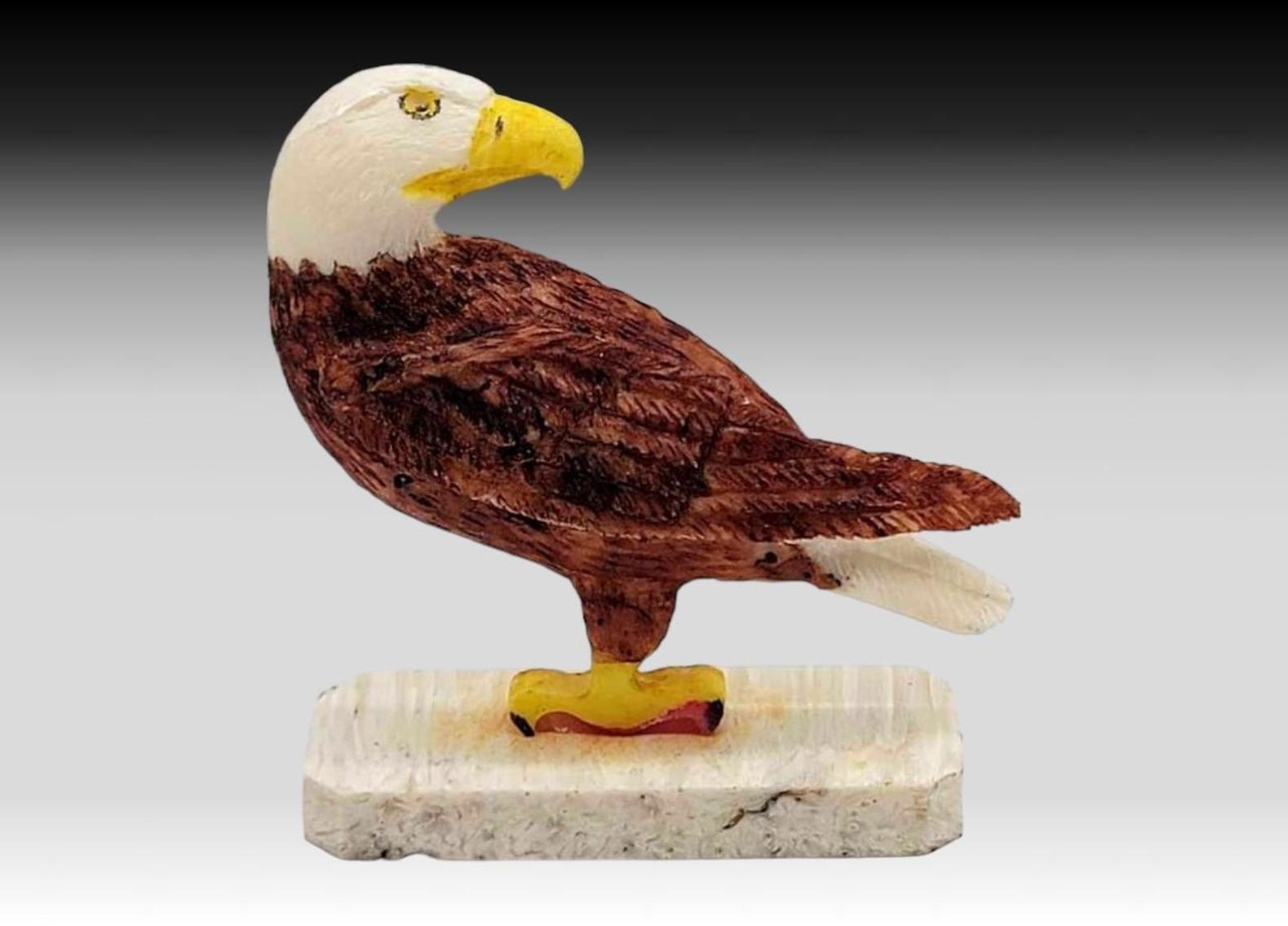 Fred Mayac | Bald Eagle Ivory Miniature | MutualArt