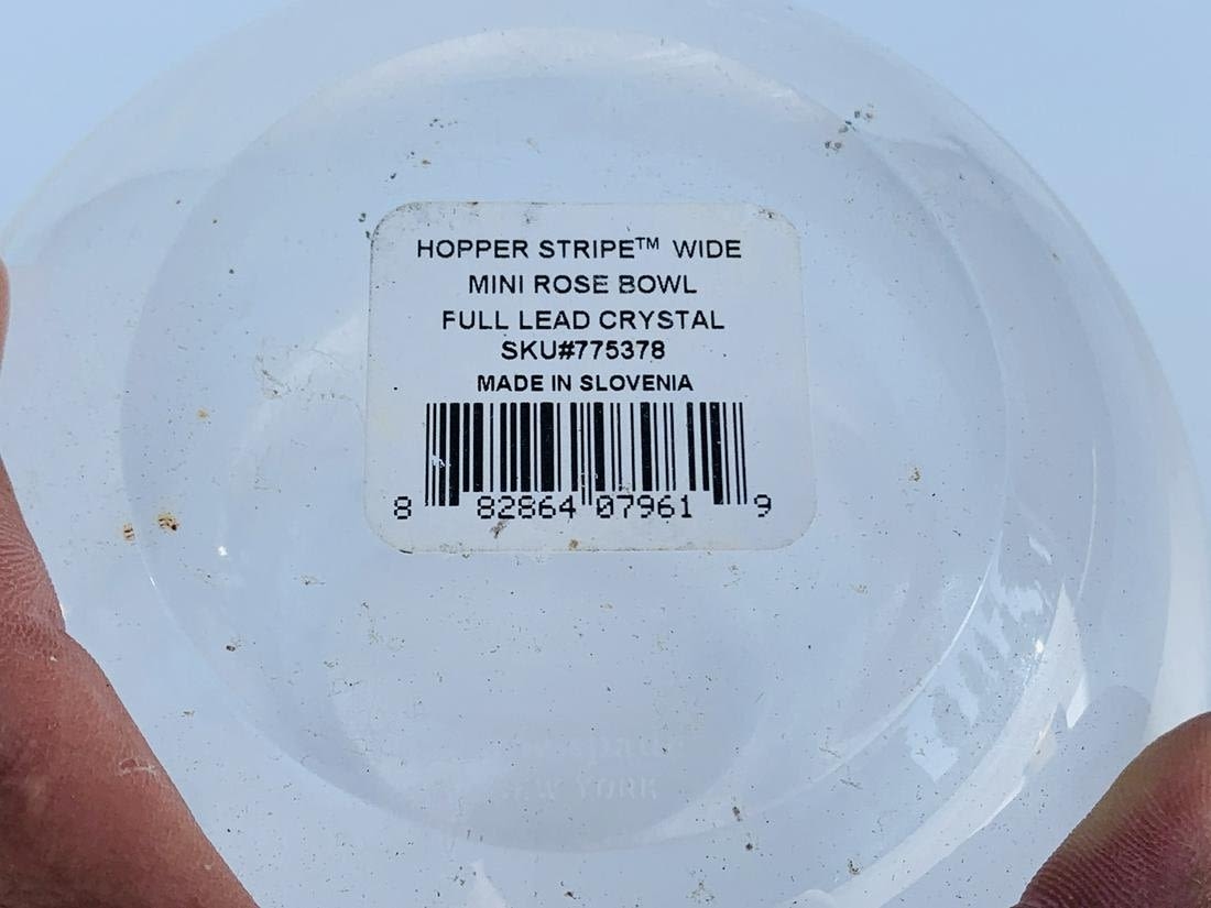 Kate Spade | Retired Kate Spade Lenox Hopper Stripe Wide Mini Rose Bowl ...