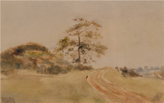 Thomas Churchyard | rural landscape unsigned watercolour | MutualArt