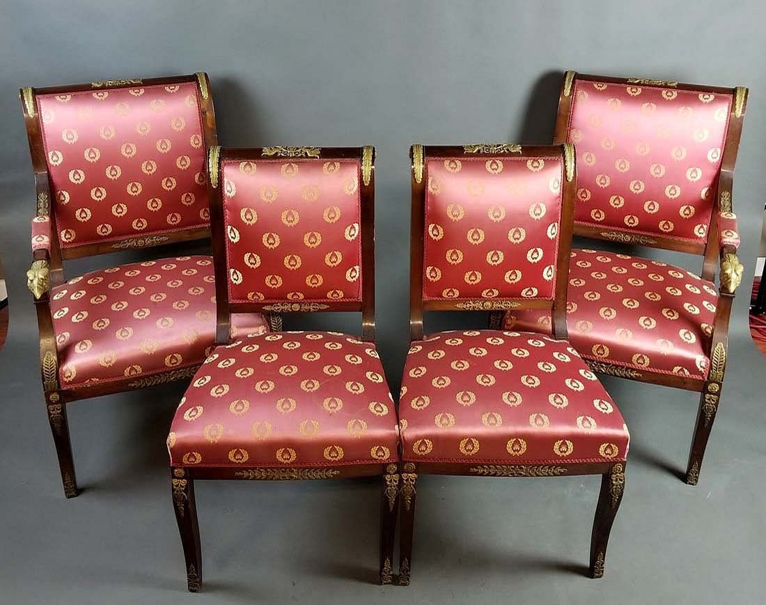 Michael Jackson | Set of Late 19th C. Empire Bench and Chairs (Late 19 ...