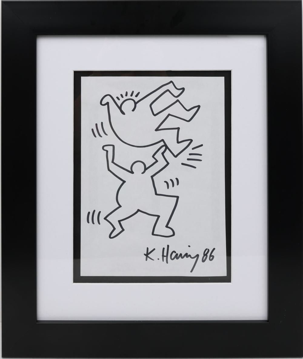 Keith Haring | KEITH HARING 1986 ORIGINAL FIGURE SKETCH (20th Century ...