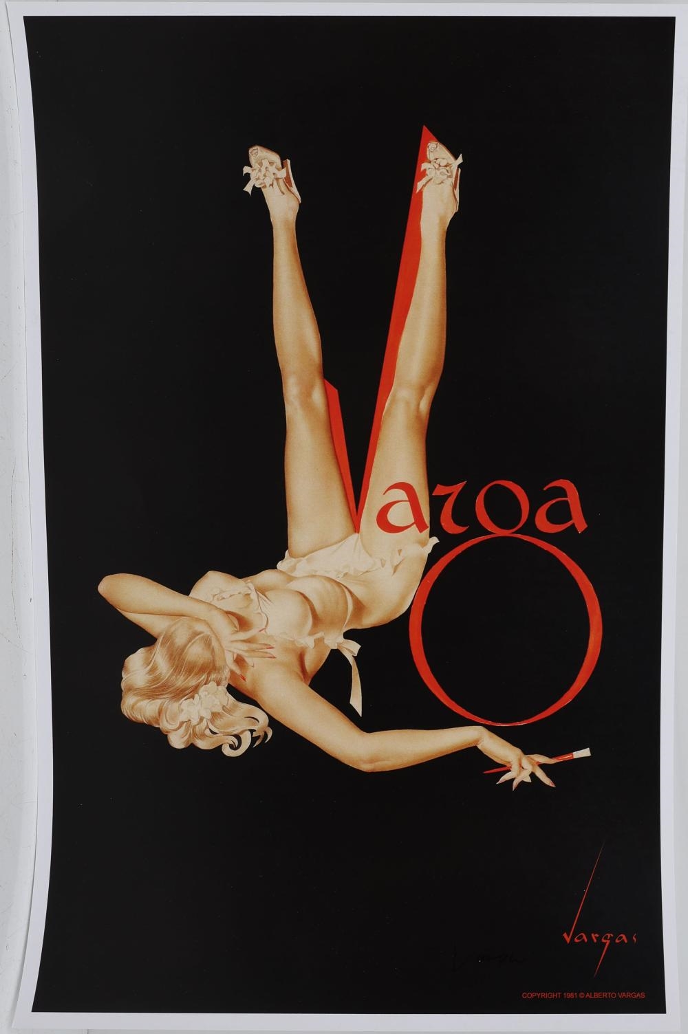 Alberto Vargas | ALBERTO VARGAS DUO TONE HAND SIGNED LITHOGRAPH | MutualArt
