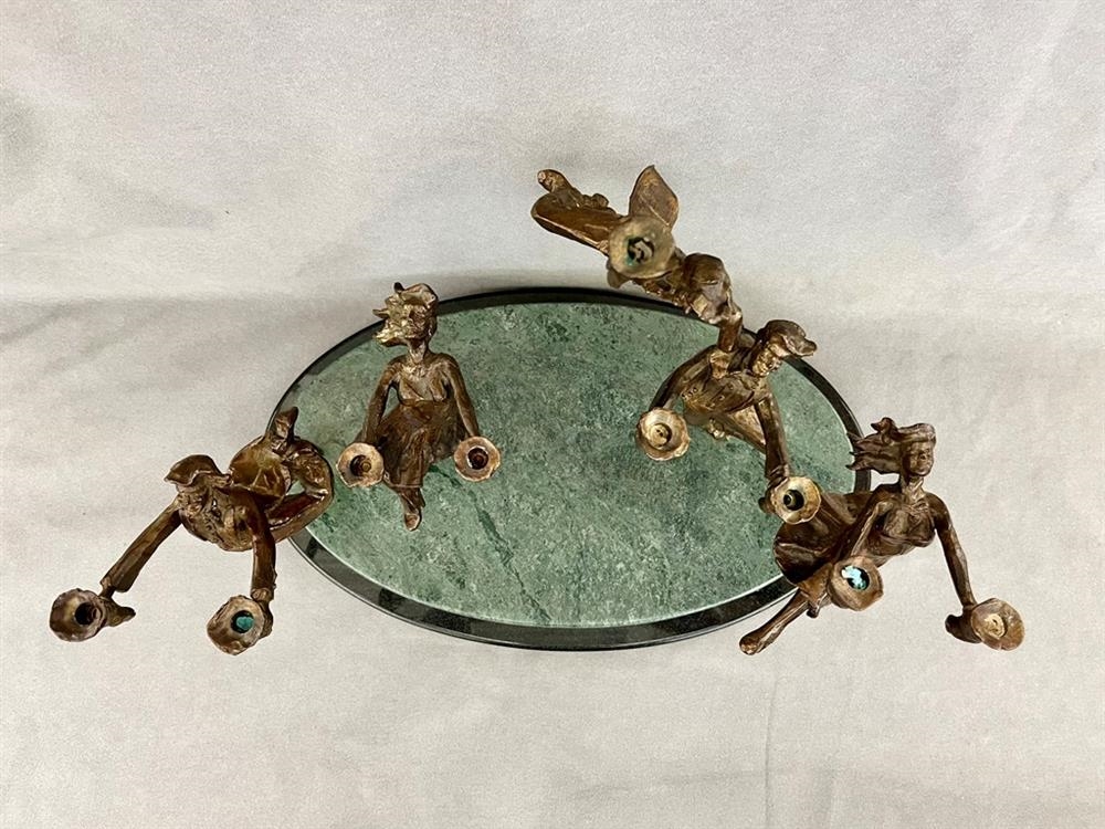 Zachary Oxman | FIGURAL MENORAH CAST AS FIVE MALE DANCERS CELEBRATING ...