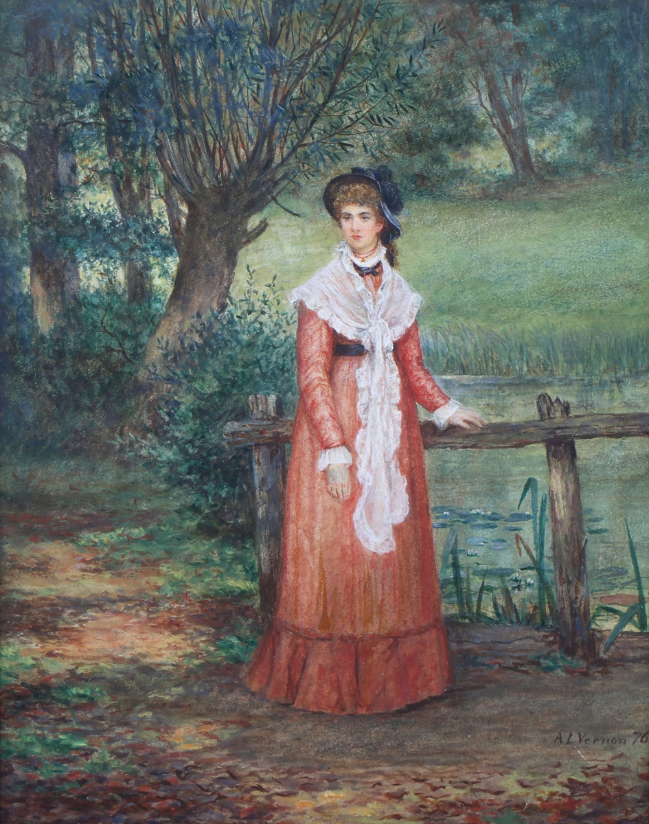 Arthur Longley Vernon | Arthur Langley Vernon – Lady on a Country Path ...