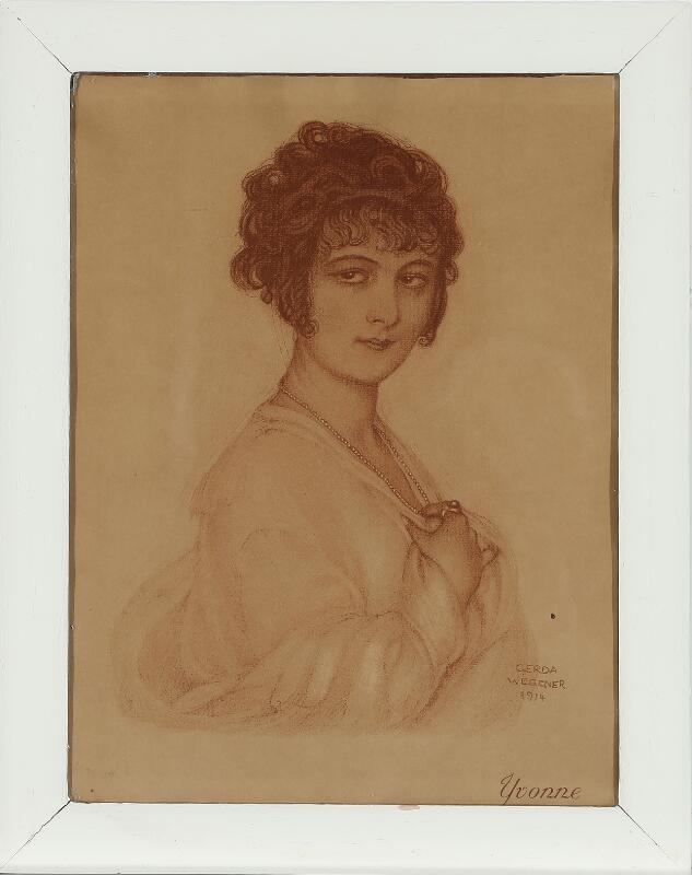 Gerda Wegener | Portrait of Yvonne. Signed in print Gerda Wegener 1914 ...