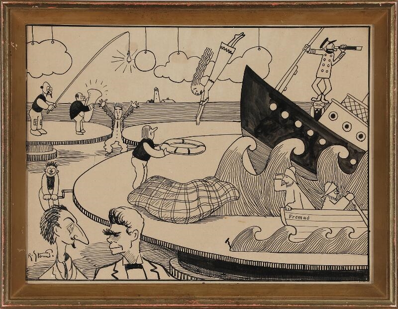 Robert Storm Petersen | Satirical newspaper drawing | MutualArt