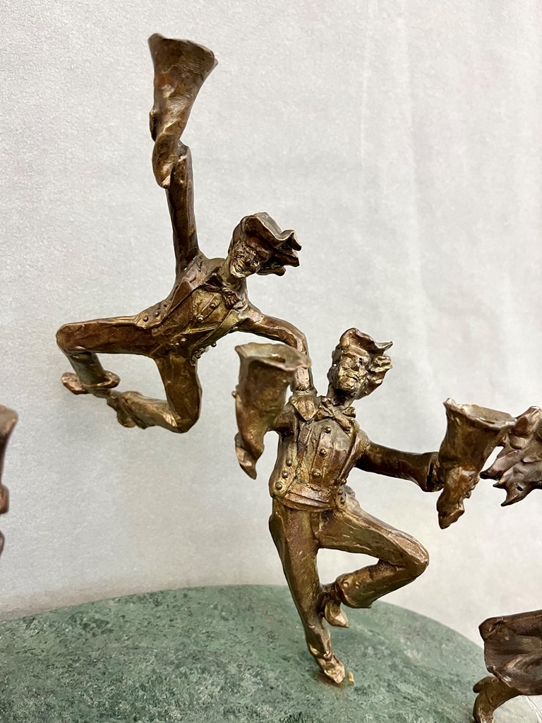 Zachary Oxman | FIGURAL MENORAH CAST AS FIVE MALE DANCERS CELEBRATING ...