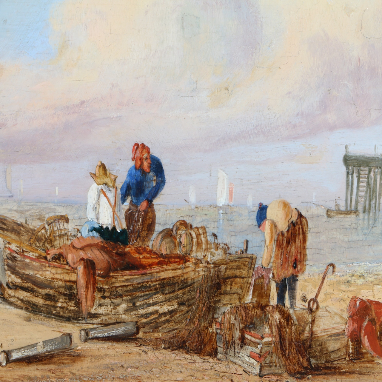 Alfred Stannard | Fisherfolk on Yarmouth Jetty | MutualArt