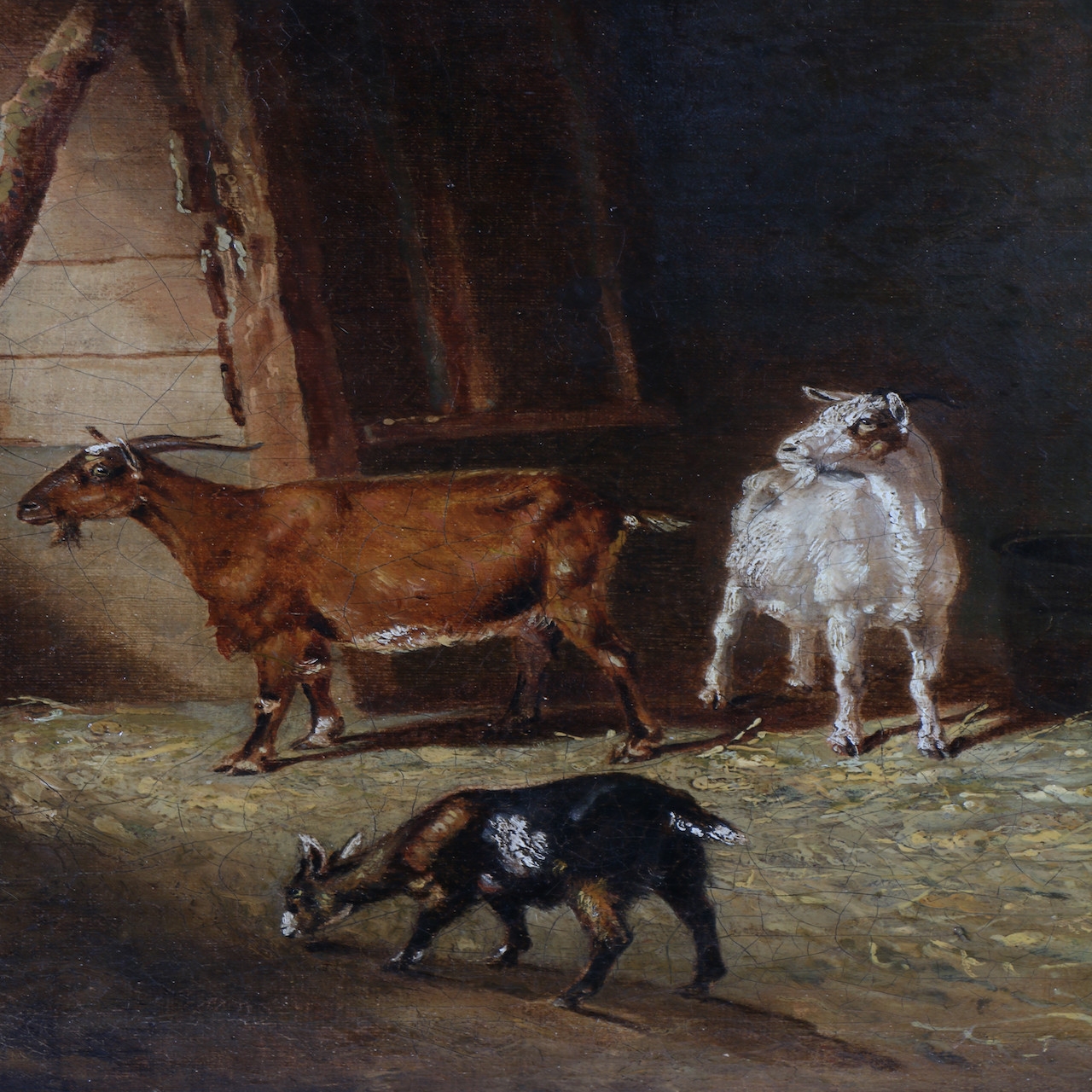 Abraham Cooper | Stable scenes with Goats' | MutualArt