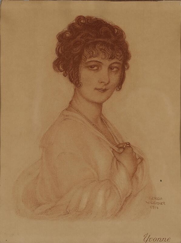 Gerda Wegener | Portrait of Yvonne. Signed in print Gerda Wegener 1914 ...