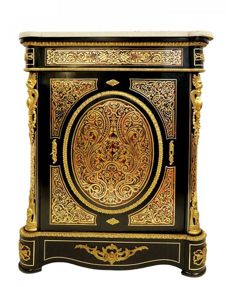 C. Louis | 19th C. Louis XVI Boulle Bronze Cabinet (19) | MutualArt