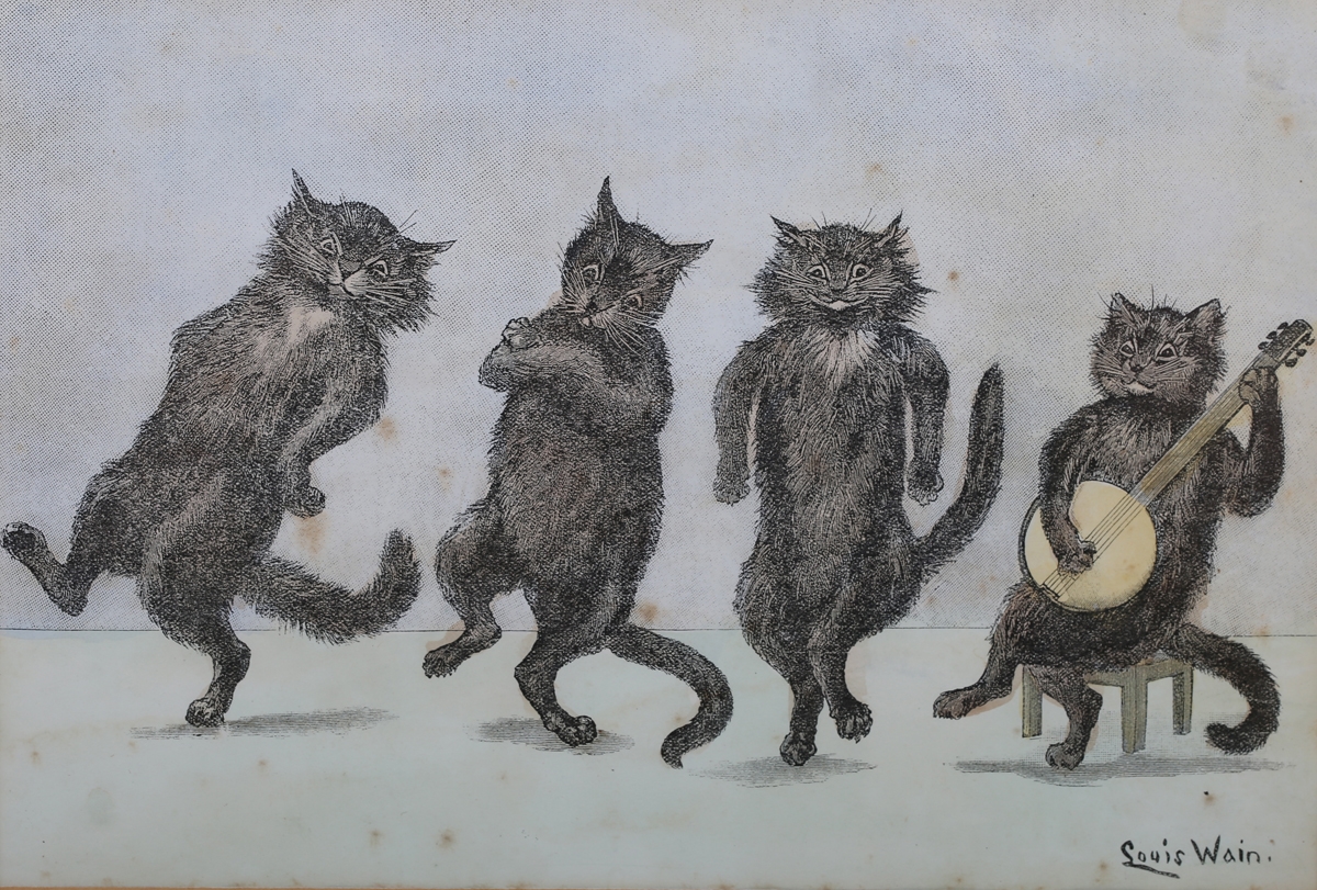 Louis Wain | Four cats (20th Century) | MutualArt
