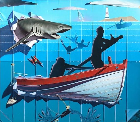 Gary T. Erbe | MULTI-EXHIBITED GARY ERBE TROMP L'OEIL PAINTING (1977 ...