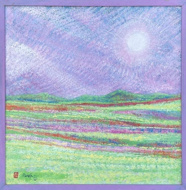 James Neal Renfro | JAMES RENFRO LANDSCAPE PAINTING WITH GLOWING SUN ...