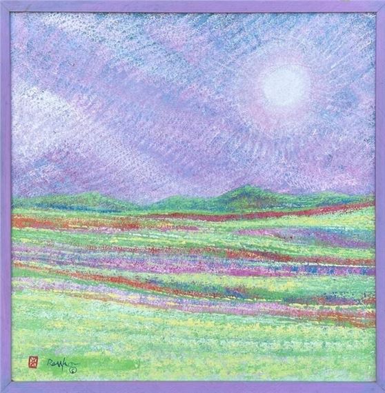 James Neal Renfro | JAMES RENFRO LANDSCAPE PAINTING WITH GLOWING SUN ...