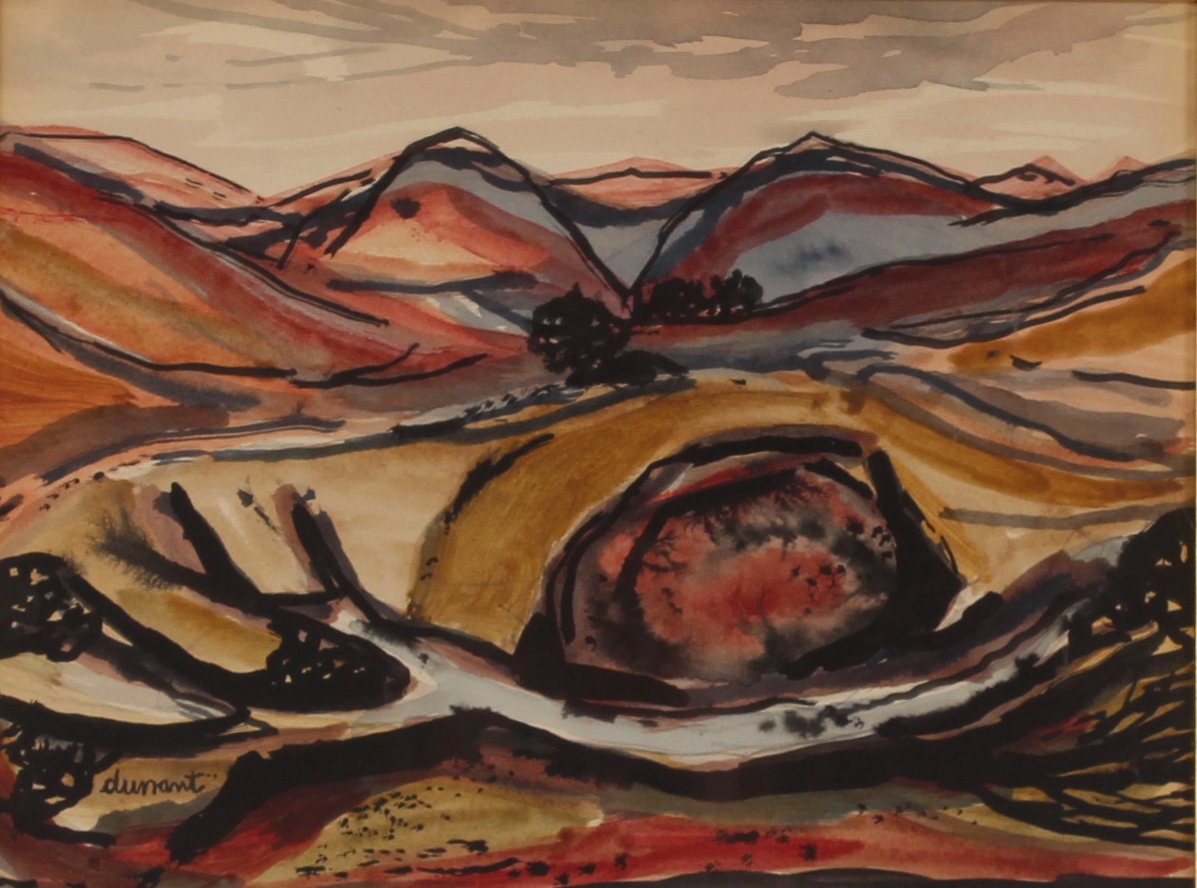 Roy Turner Durrant | landscape study signed watercolour | MutualArt