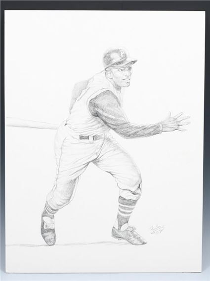 Greg Perillo | GREGORY PERILLO DRAWING OF ROBERTO CLEMENTE (92) | MutualArt