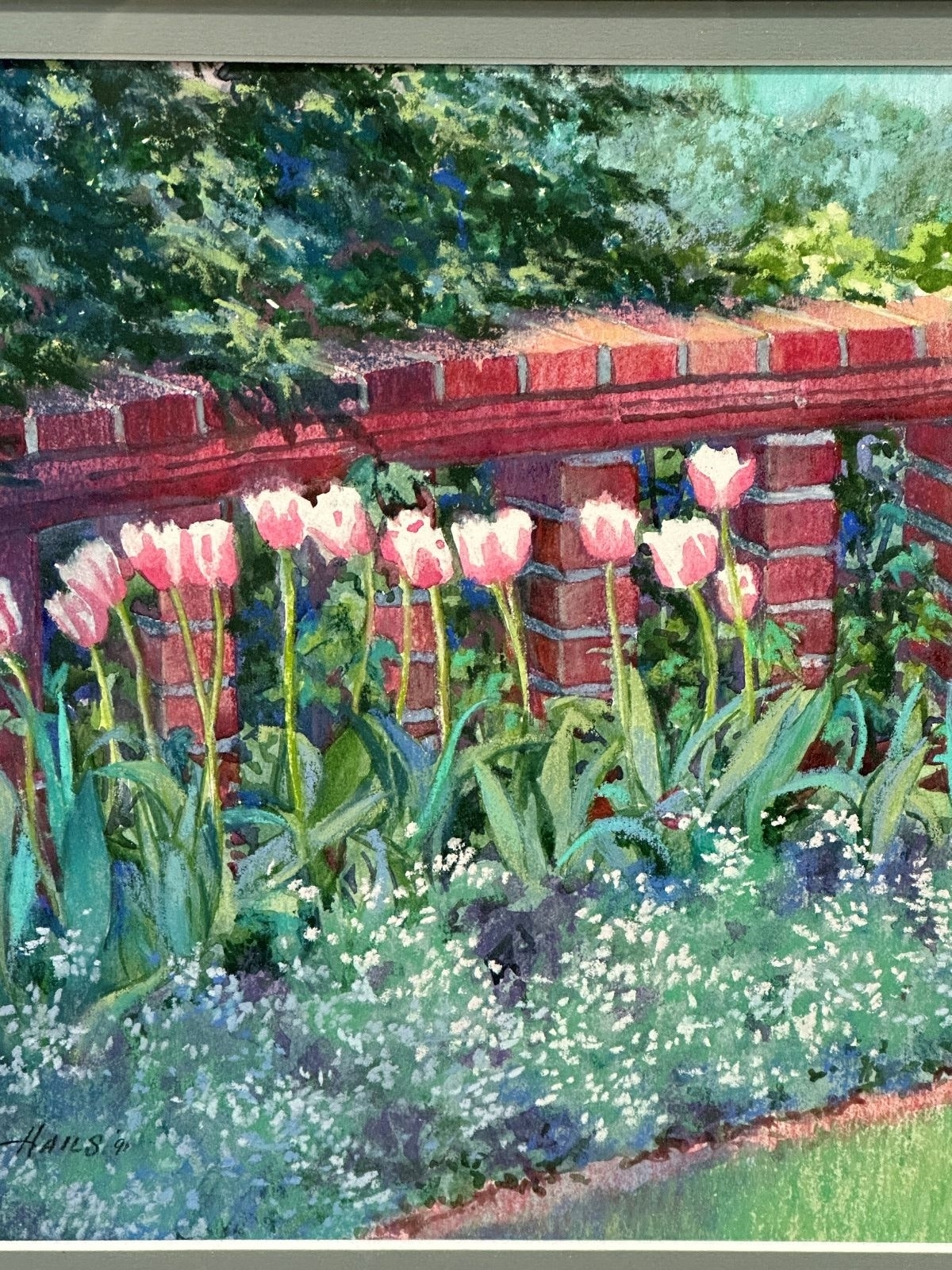 Chilmark | Barbara Hails Pastel on Ground Glass Board: Tulip Wall I ...