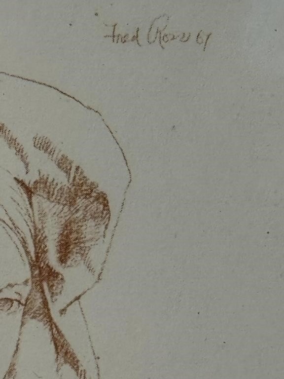 Fred Ross | DESIRABLE FRED ROSS SIGNED DRAWING | MutualArt